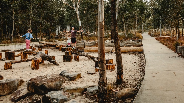 Nature Play & Water Fun at the Awesome Lizard Log Playground | ellaslist